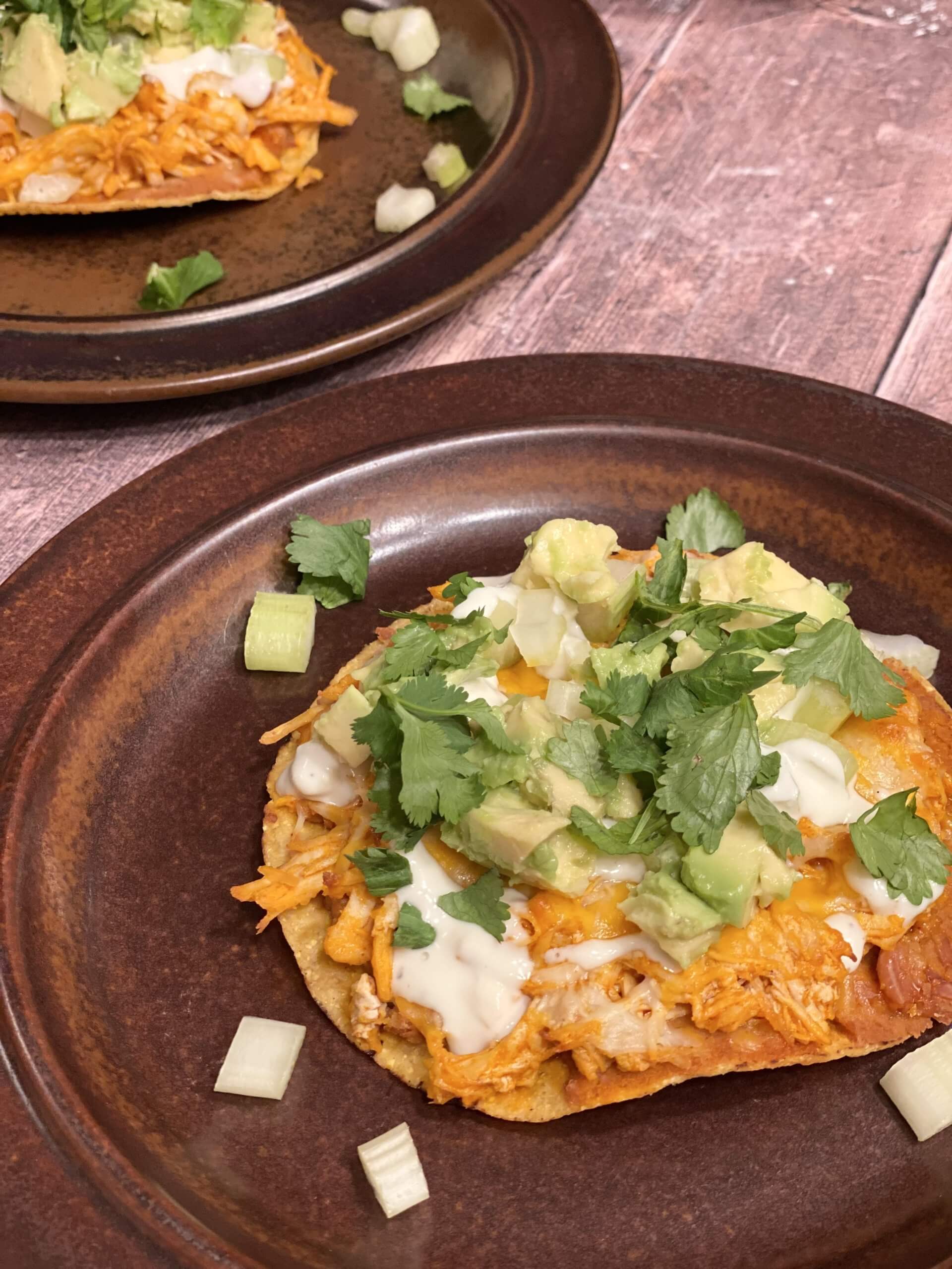 Buffalo Chicken Tostadas - Most Delicious Life | Sharing Generations of ...