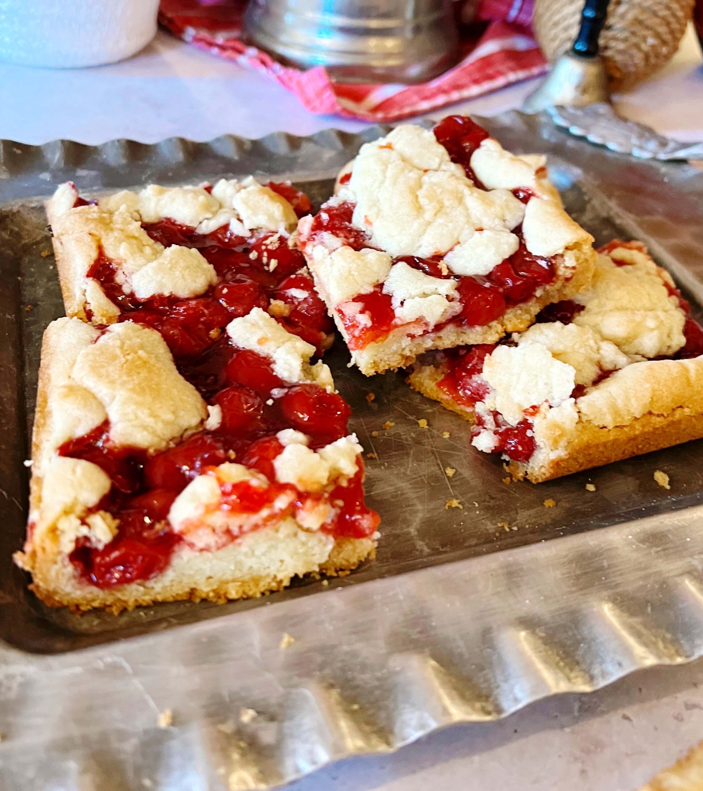 Delicious Cherry Pie Bars - Easy Recipe Sugar Cookie Crust